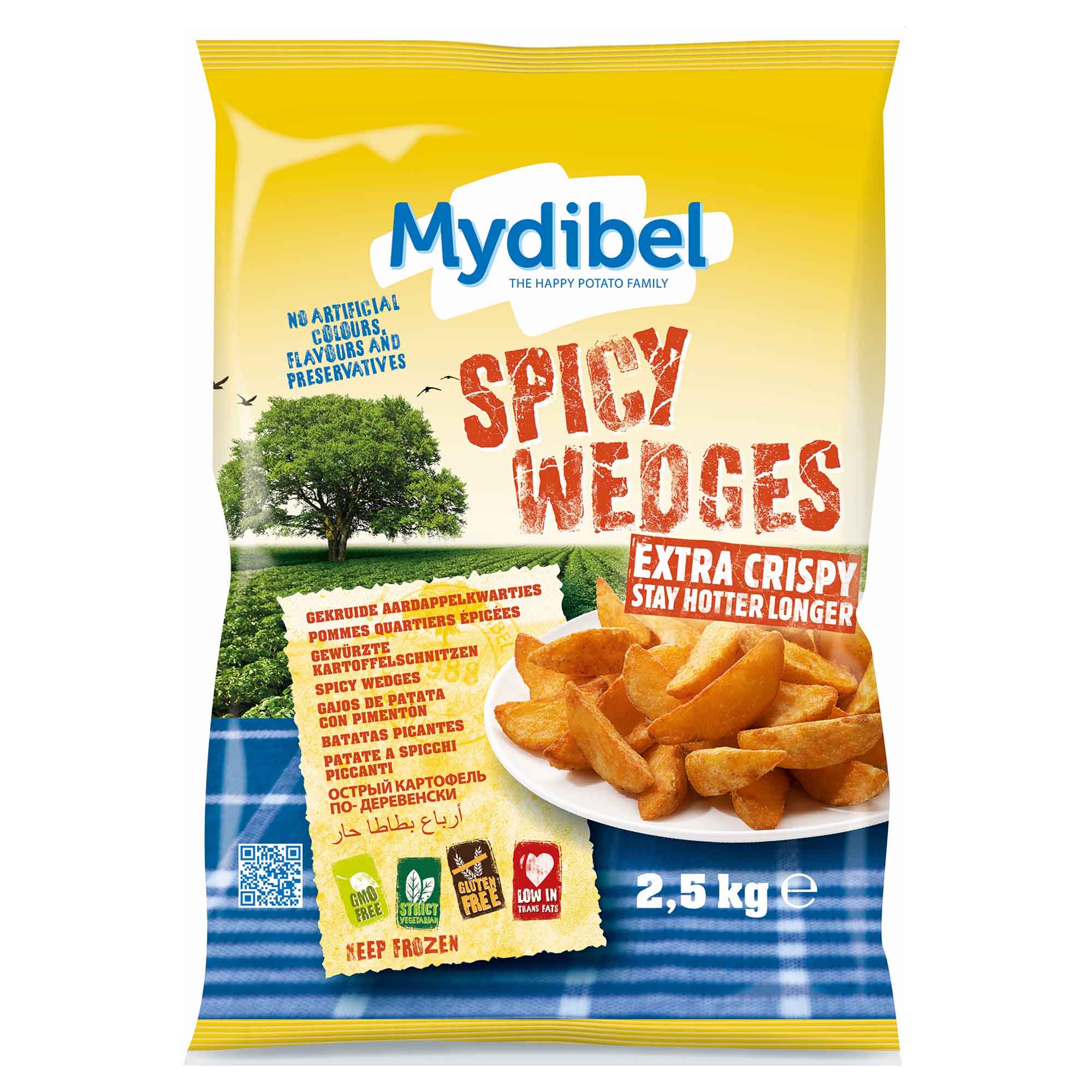 Cartofi wedges picanti 2.5kg - Bocado