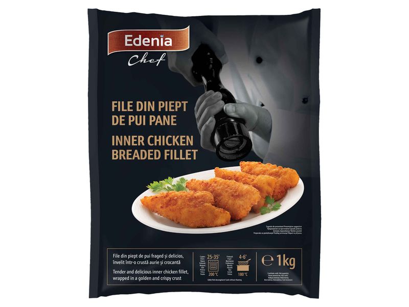 File din piept de pui pane (45-65g) 1kg - Bocado