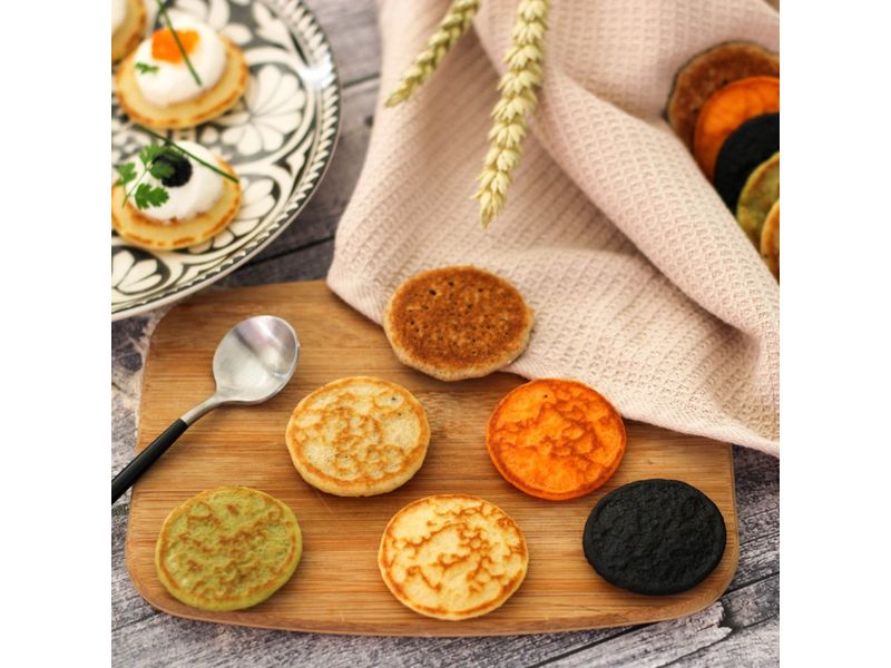 Mini clatite baza aperitiv (blini) mix 4 sortimente 5g - Bocado