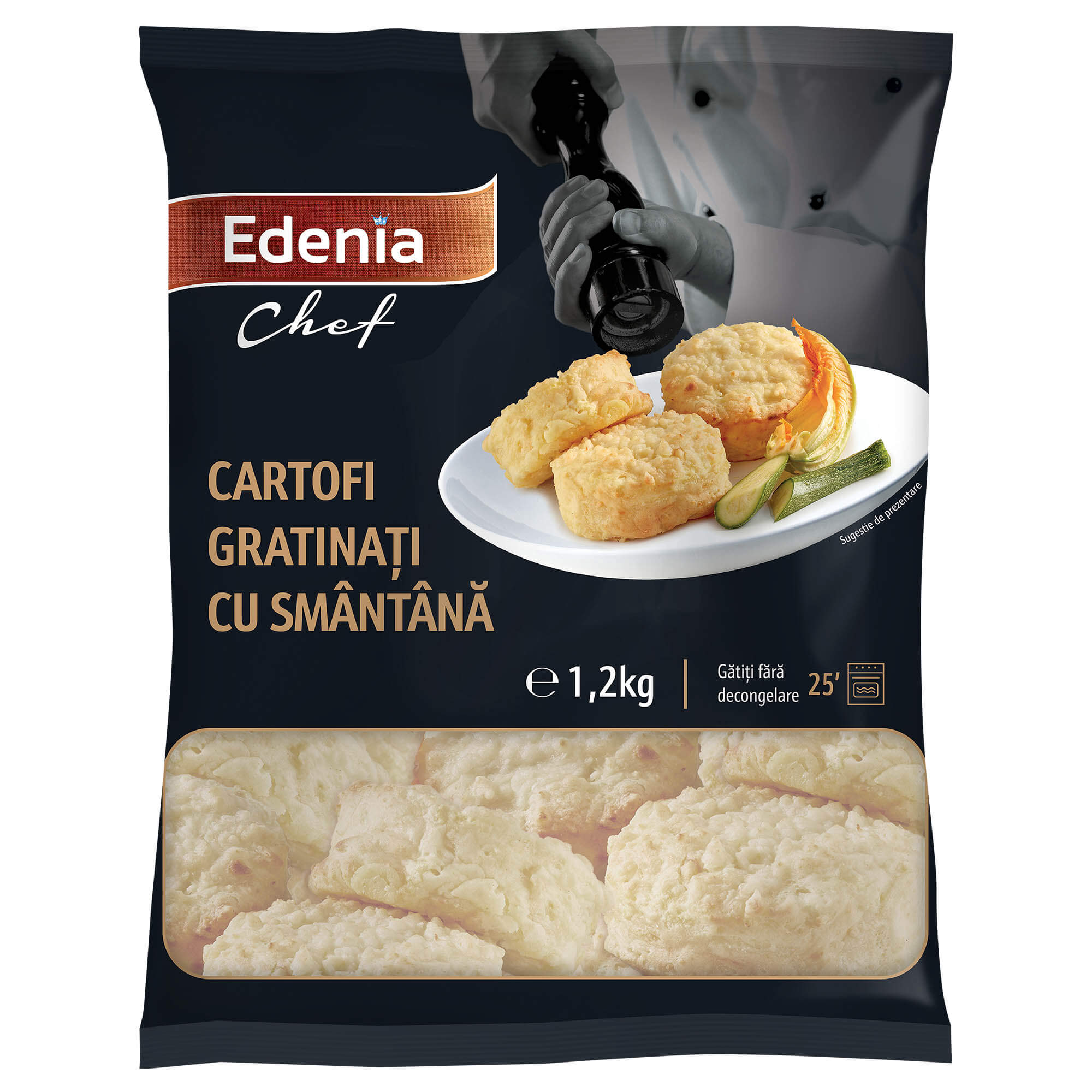 Cartofi gratinati cu smantana (10 x 120g) 1.2kg - Bocado