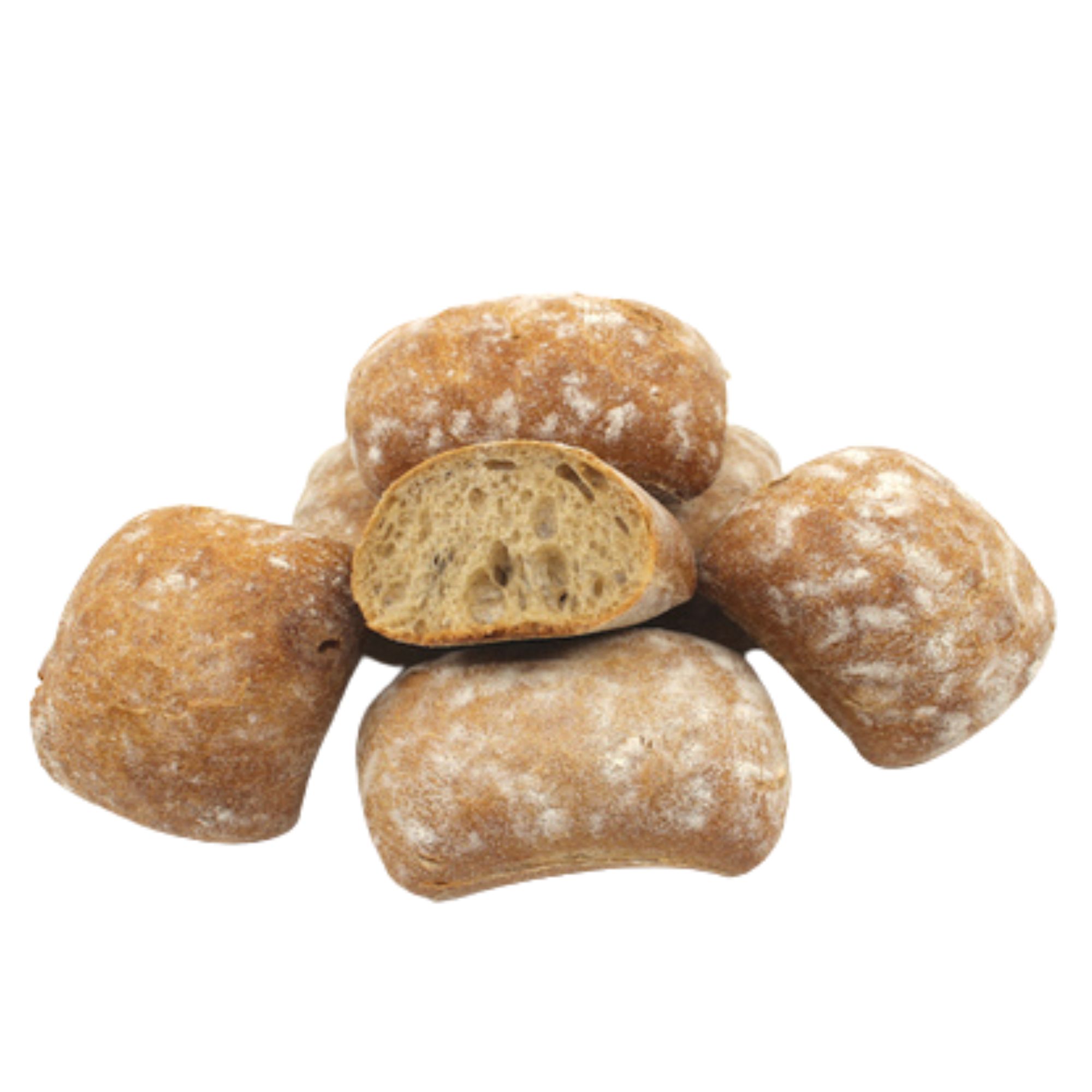 Ciabatta mini cu faina neagra, fully baked 35g - Bocado